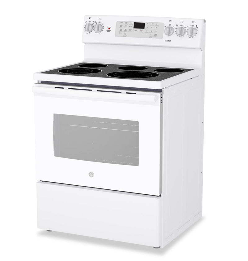 GE 5 Cu. Ft. Freestanding Electric Convection Range with No-Preheat Ai | MN